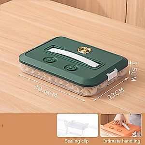 3 4 Layer Storage Box Food Containers Holder With Lid Refrigerator Froze Dumpling Storage Box