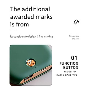 New 2021 Upgrade Handheld Fan Small Personal Fan with 3 Speeds Neck Rechargeable Portable Fan Powerful Mini USB Outdoor Fan Quiet Small Desk Fan Free Angle Good for Travel Home Office School - Pink