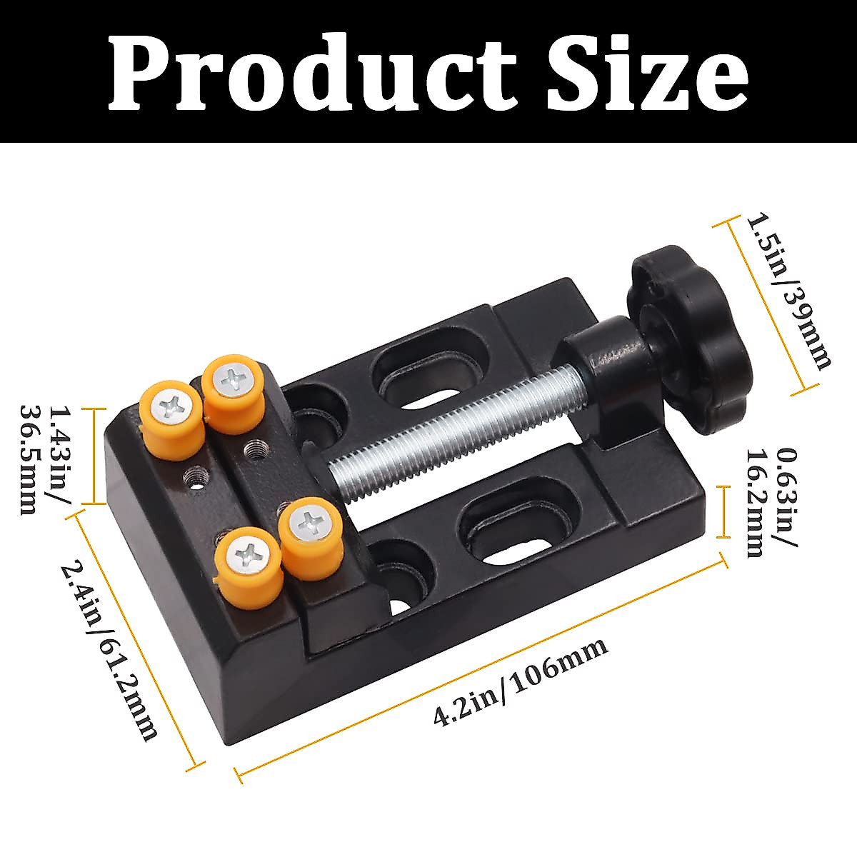 Dianrui Universal Mini Flat Clamp Bench Vice Clamp Table Mini Drill Press Vise, Carving Bed Tools Suitable for Watch Repairing, DIY Sculpture Craft Jewelry and Walnut Nuclear K-001