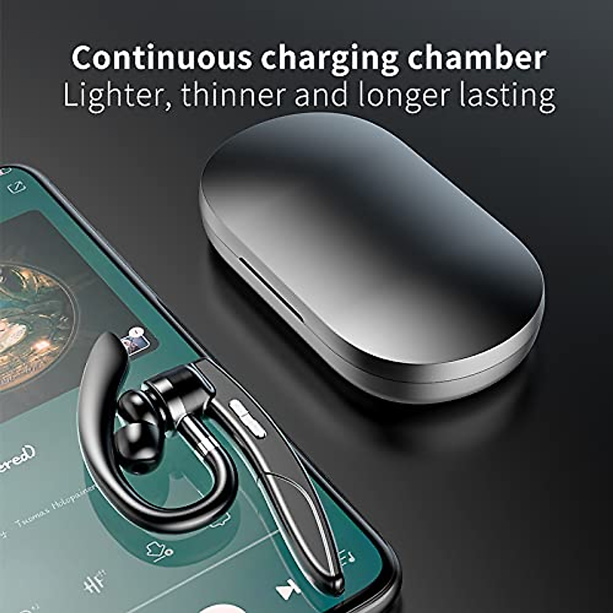 AVAZI K29 Bluetooth Dual Mic Noise Canceling Mono Headset for Mobile Phones 10 Hours of Talk Time for On-The-Go Mobile Professionals & Drivers