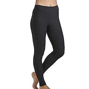 Spalding Women's Activewear High Waisted Cotton/Spandex Full Length Leggings, Size Medium Blk