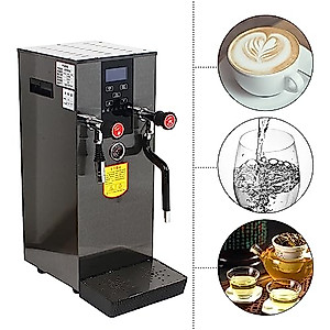 Xlsdlvcnxz 12L 2500W Commercial Milk Frother,Commercial Espresso Machine,Milk Frother Steamer with LED Display,Milk Steamer for Espresso Coffee Tea Dessert Shop Hotel