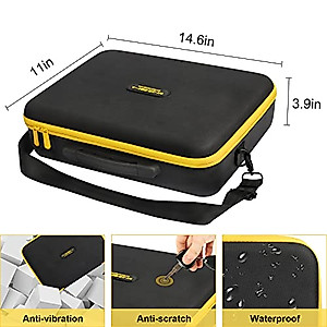 ZLWAWAOL Extra Large Battery Storage Holder Case for Dewalt 20V 60V 12V 18V Max Battery & Charger, Tool Batteries Carrying Box, Holds 20V 60V 2.0/3.0/4.0/5.0/6.0/9.0-Ah Batteries(Bag Only)
