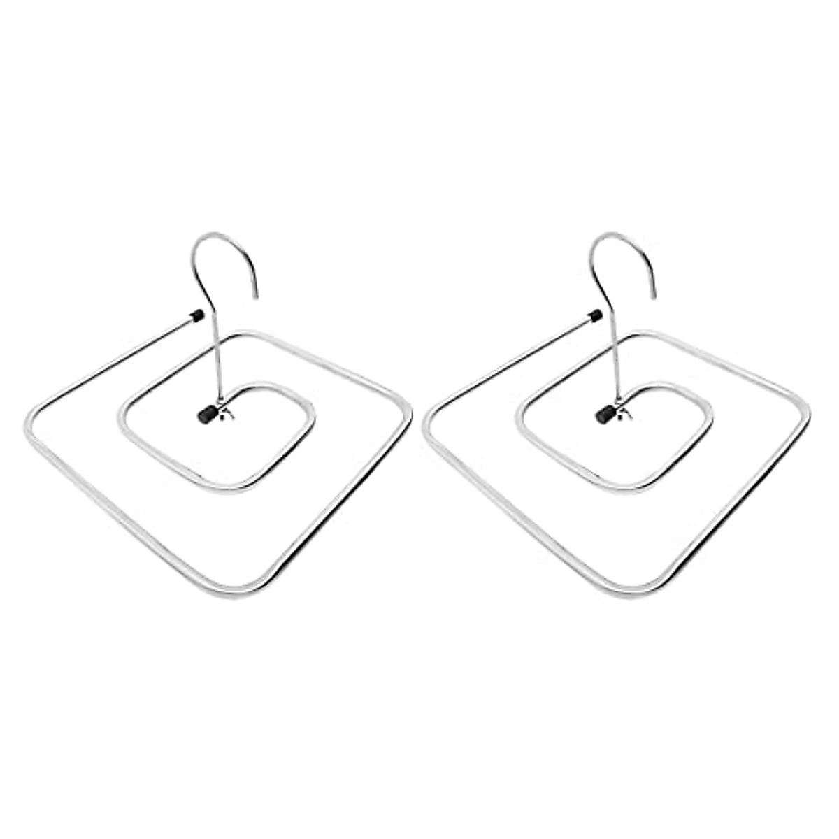 DOITOOL 2pcs Spiral Hanger Stainless Steel Spiral Drying Rack Sheets and Blankets Spiral Saving Rack Drying Rack Square Spiral Quilt Storage Hanger