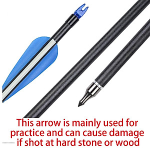 Fiberglass Archery Target Arrows 32 Inch for Youth Children Women Beginner Shooting Practice with Compoud Recurve Bow