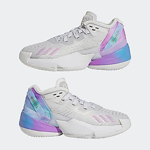 adidas D.O.N. Issue 4 Basketball Shoe, Dash Grey/Bliss Lilac/Grey, 6 US Unisex Big Kid
