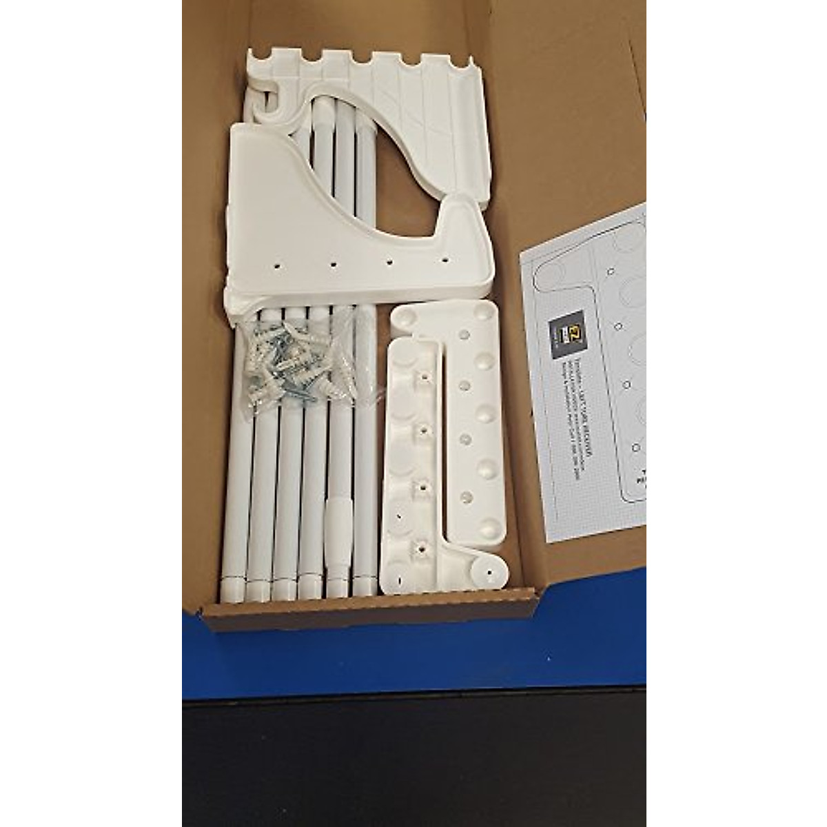 EZ Shelf DIY Expandable Closet Shelf and Rod - 29” - 49” -White- Mounts to 1 Sidewall and Backwall