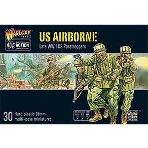 Bolt Action US Airborne Paratroopers 1:56 WWII Military Wargaming Figures Plastic Model Kit