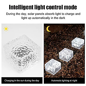 XINGTONG Solar Outdoor Lights Solar Ground Lights Solar Brick Lights Solar Landscape Lights for Garden, Patio, Walkway, Driveway,Deck Decorations 2.8x2.8 Size