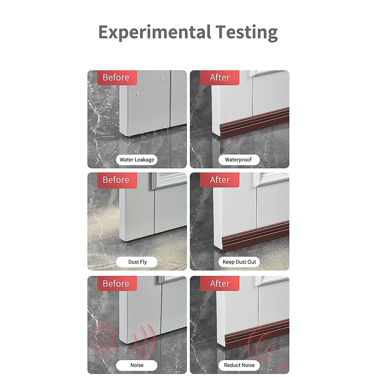Eweniar Draft Stopper Rubber Seal Strip for Bottom of Door Gap Filler Dust Proof