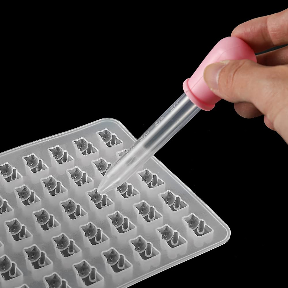 AGCFABS 2-5pcs 5ml Clear Silicone Dropper Graduated Pipette Liquid Food Dropper for Candy Molds Gummy Mold and Crafts Making Tools (2Pcs Blue)