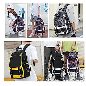 ZHANAO Laptop Backpacks for Student Boys Backpacks for Middle School Bookbag with USB Daypack Travel