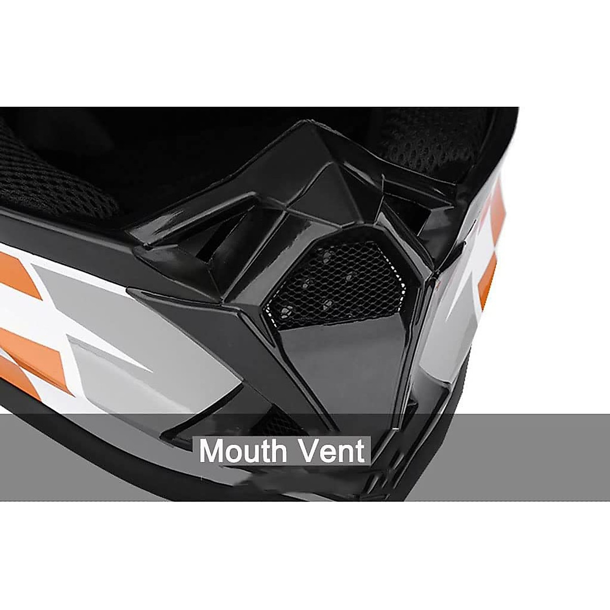 Adult Motocross Helmet, Youth & Kids Outdoor Full Face Dirt Bike Helmets DOT Approved Four Wheeler Off-Road Mountain Helmet ATV Kart Skateboard Racing Crash Helmet with Goggles+Gloves -O-Medium