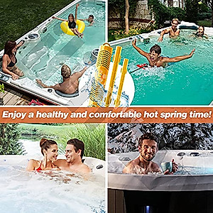 Bilinavy Spa in-Filter Mineral Sticks Parts for Hot Tub Filter Cartridge, Last for 4 Months, Yellow, 4PCS