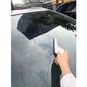 EHDIS Car Squeegee with Soft Silicone Water Blade Auto Vinyl Squeegee with Handle Car Vehicle Window Washing Cleaning-Pack of 1