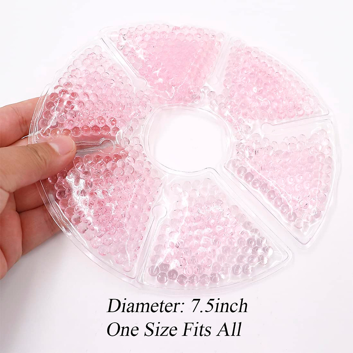 Breast Therapy Ice Packs, Hot and Cold Breast Pads, Breastfeeding Essentials Large Gel Bead Packs for Moms