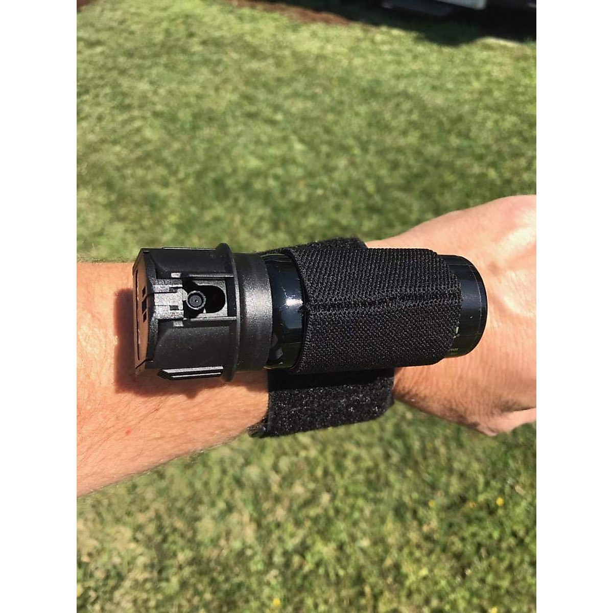 Pepper Spray Wristband - Walking, Jogging, Hiking - Includes Two Elastic Holders (Small 1/2 oz - 3/4 oz. and Large 1.5 oz. - 4 oz.) - Wristband Only