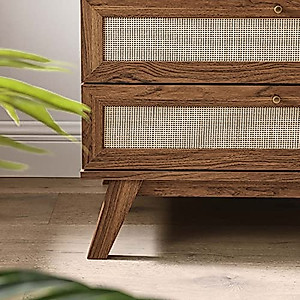 Modway Soma 3-Drawer Dresser in Walnut, 31 x 18.5 x 30