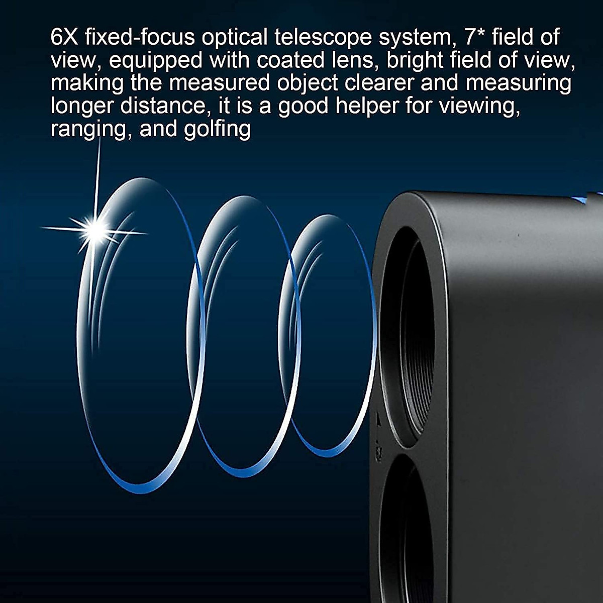 FEABCR Golf Rangefinder,6X Laser Distance Finder,Rangefinder telescope handheld outdoor distance measuring instrument golf height measurement speed angle measurement for Golfing, Hunting, Target Shoot