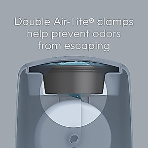 Diaper Genie Complete Diaper Pail (Blue) with Antimicrobial Odor Control | Includes 1 Diaper Trash Can, 1 Refill Bags, 1 Carbon Filter