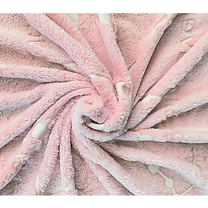 Constellation Blanket Glow in The Dark | Multiple Sizes | All Zodiac Horoscope Signs | Gift for Solar, Star, Astronomy, Astrology & Astronaut Lovers | Men, Women, Teen, Boys & Girls (Pink 60x50in)