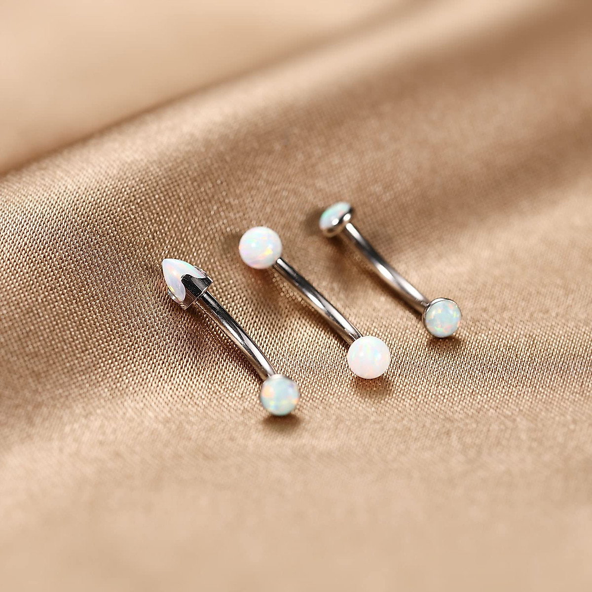 GAGABODY Eyebrow Jewelry 16g G23 Titanium Eyebrow Piercing Jewelry Curved Barbell 16g Belly Button Ring 6mm-12mm Cartilage