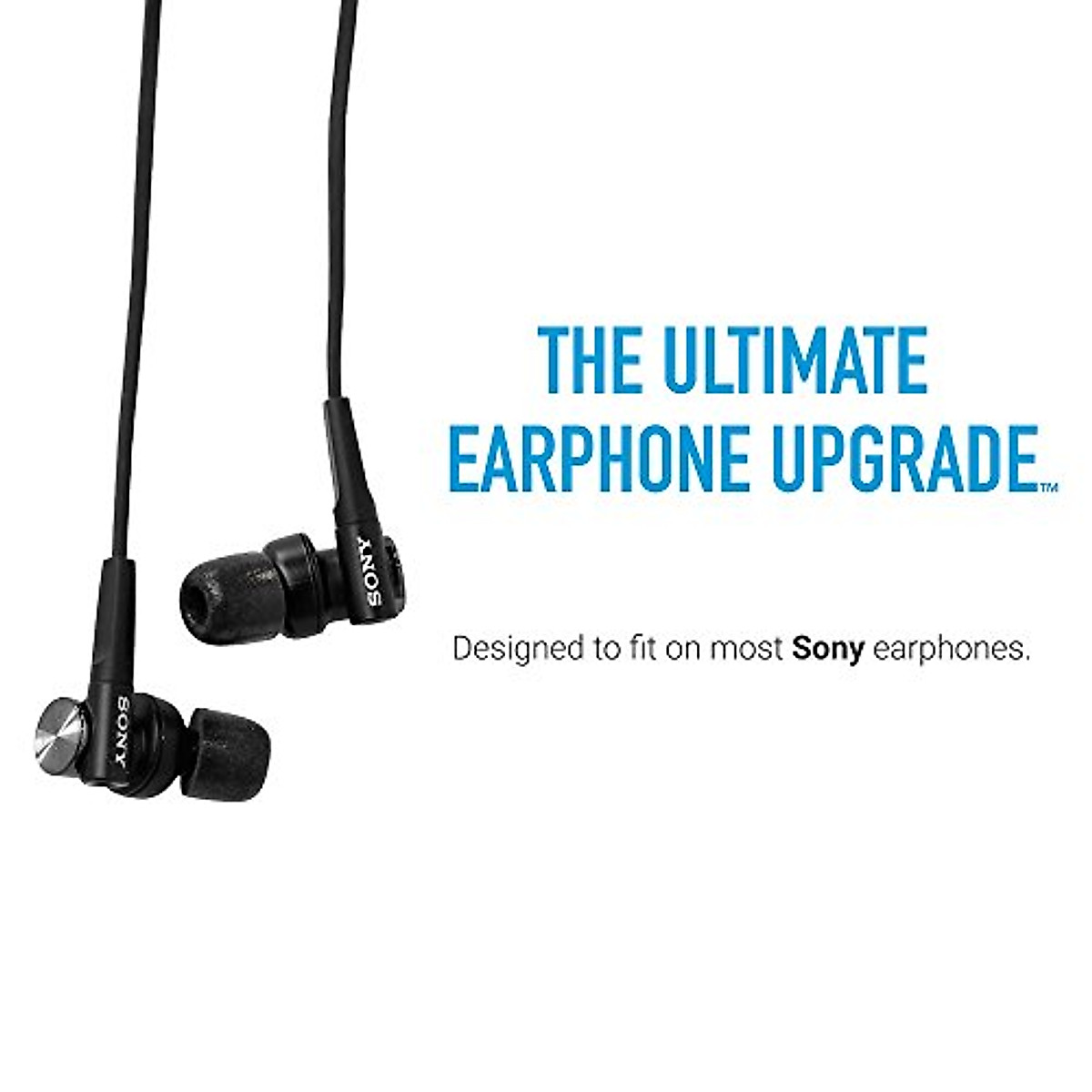 COMPLY Isolation Plus Replacement Noise Reducing Earbud Tips with WaxGuard for SONY MDR-XB50AP, XBA-Z5, MDR-EX1000, XBA-A2, MDR-EX1000, WI-1000X, WI-C-400, and More Earphones (S/M/L, 3 Pairs)