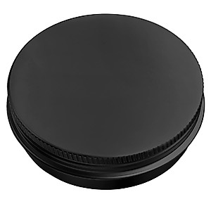 20 Pcs 0.5 Ounce Aluminum Tin Jars Containers Leak Proof Cosmetic Tin Jars Containers Round Screw Lids for Cosmetic, Salves, Balms, Lip Balm or Others, 15mL Black