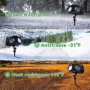 Christmas Snowflake Projector Lights Outdoor White LED Snowfall Christmas Lights Waterproof Snow Flurries Landscape Decorative Lighting for Xmas Holiday Party Garden Patio Indoor Home Decoration