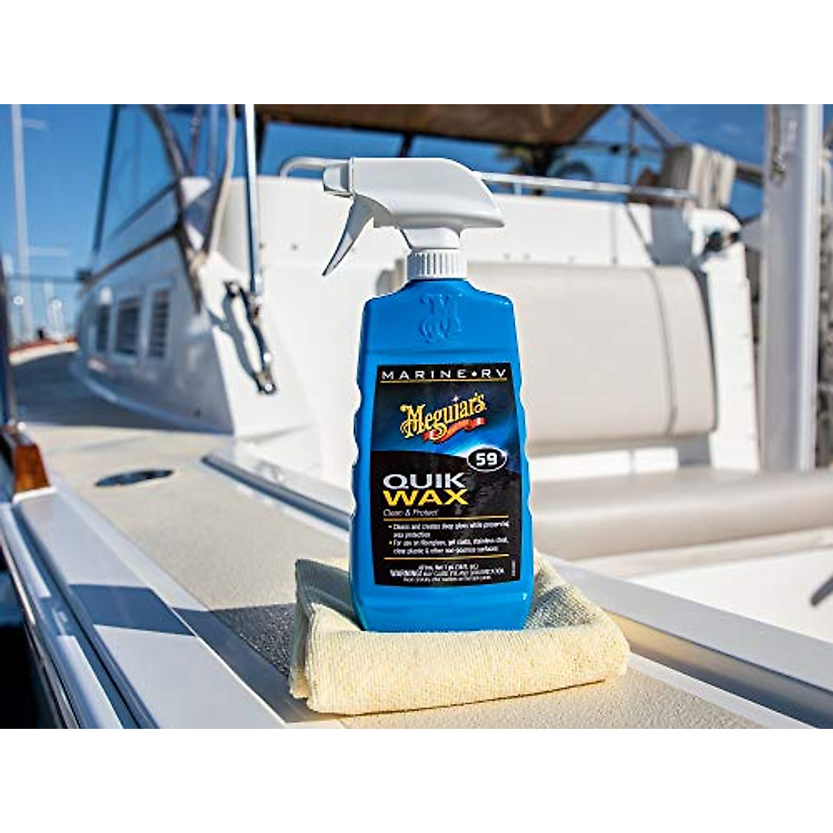 Meguiar's M5916 Marine/RV Quik Wax Clean & Protect - 16 Oz Bottle