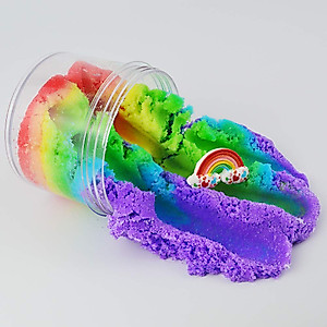 ICHICHI Rainbow Cloud Slime,Non-Sticky and Super Soft Scented Slime,Stress Relief Toy