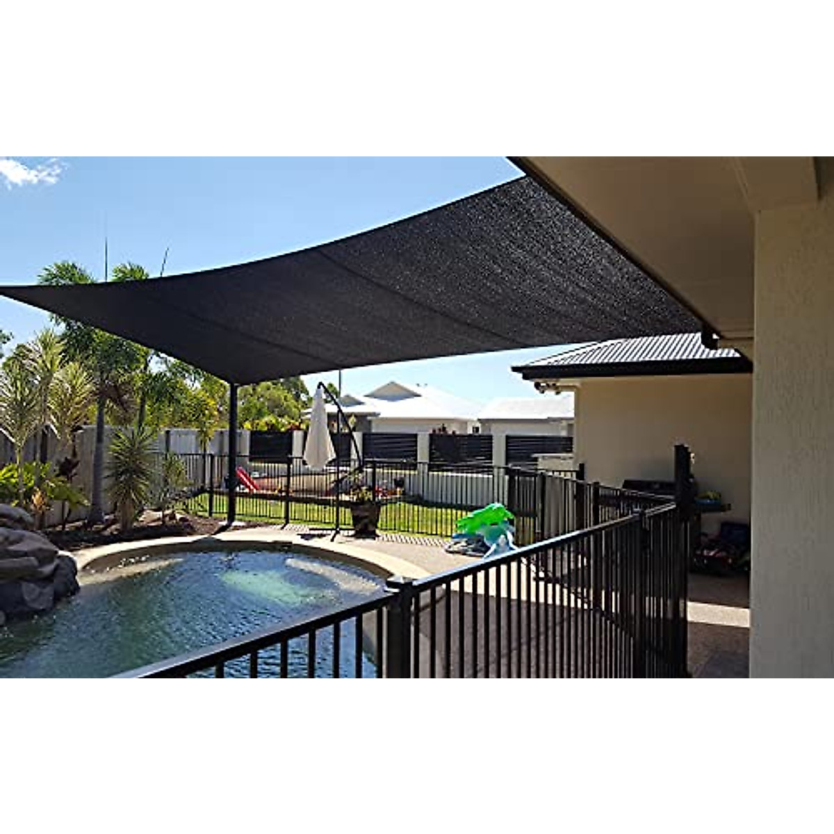 HUOMI 50% Garden Shade Cloth for Plant,10x6FT Sun Net Black Sunblock Mesh Shade Netting for Vegetable,Greenhouse