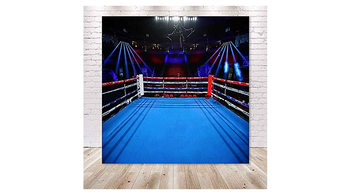 Boxing Birthday Backdrop 6x6ft for Kids Sports Photo Booth
