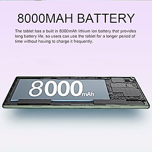 MAVIS LAVEN Tablet PC, Supports Multitasking Tablet Octa Core for Android 13 for Travel (US Plug)