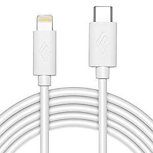 Lightningfast + Compatible with iPhone + Lightning to USBC Cable + Officially Apple MFi Certified + White 3ft