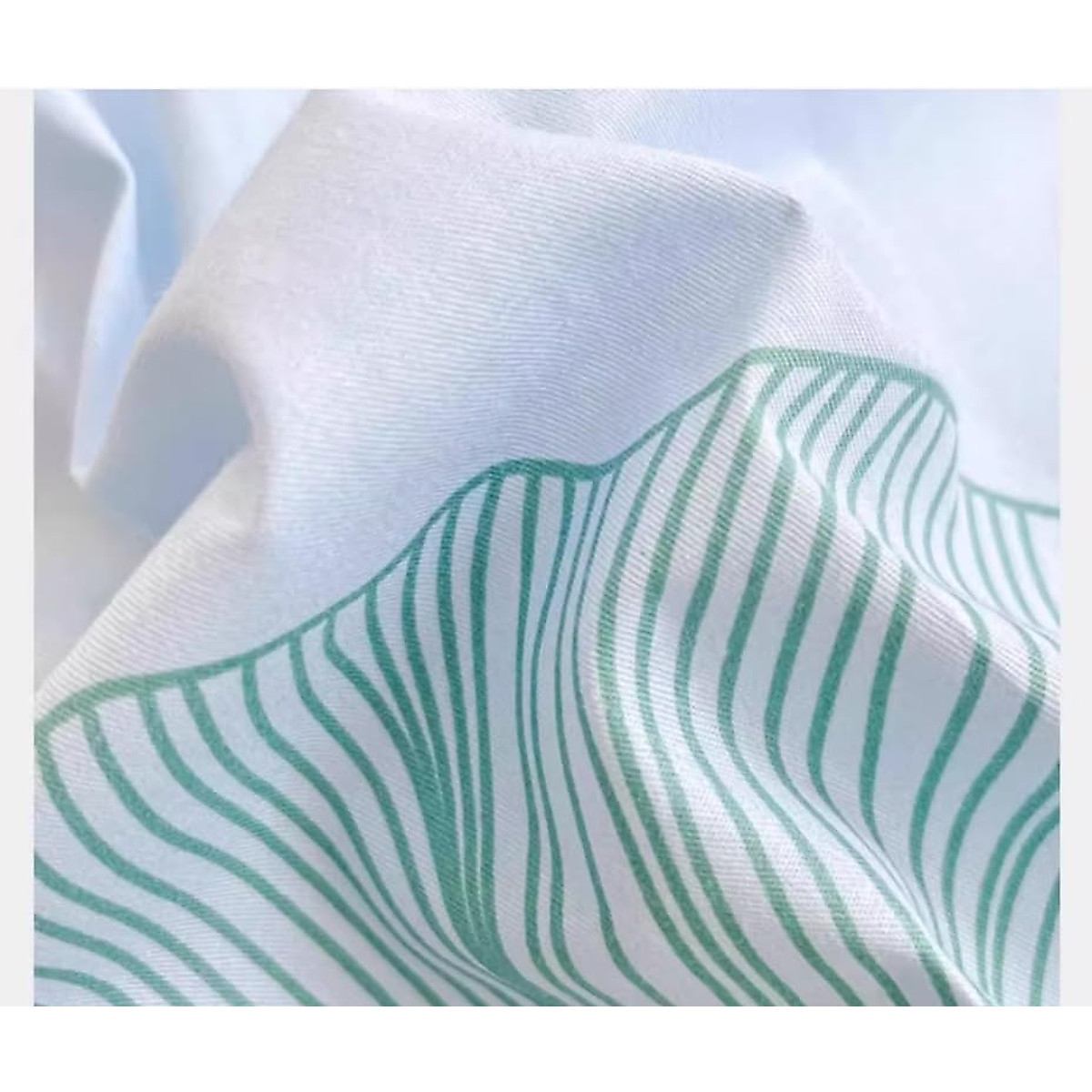 Generic 100% Cotton Duvet Cover Set for King Queen and Twin, Full Size Blue Leaf Print Double Bed Quilt Cover with 2 PCs Pillowcase with Zipper Closure (Full)