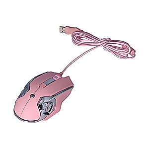 Pink Keyboard and Mouse Set, 104 Keys Mechanical Keyboard with 22 Lighting Effects, Ergonomic High Sensitivity Keyboard and Mouse Combo for Gaming, PC