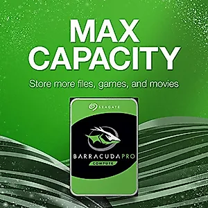 Seagate BarraCuda Pro 10TB Internal Hard Drive Performance HDD – 3.5 Inch SATA 6 Gb/s 7200 RPM 256MB Cache for Computer Desktop PC, Data Recovery (ST10000DM0004)