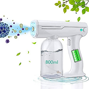 LANHTNG Atomizer Sprayer, Handheld Cordless Rechargeable Nano Atomizer Electric Sprayer Nozzle Adjustable Fogger Steam Gun with 27oz Big Spray Bottle for Home, Office, School or Garden