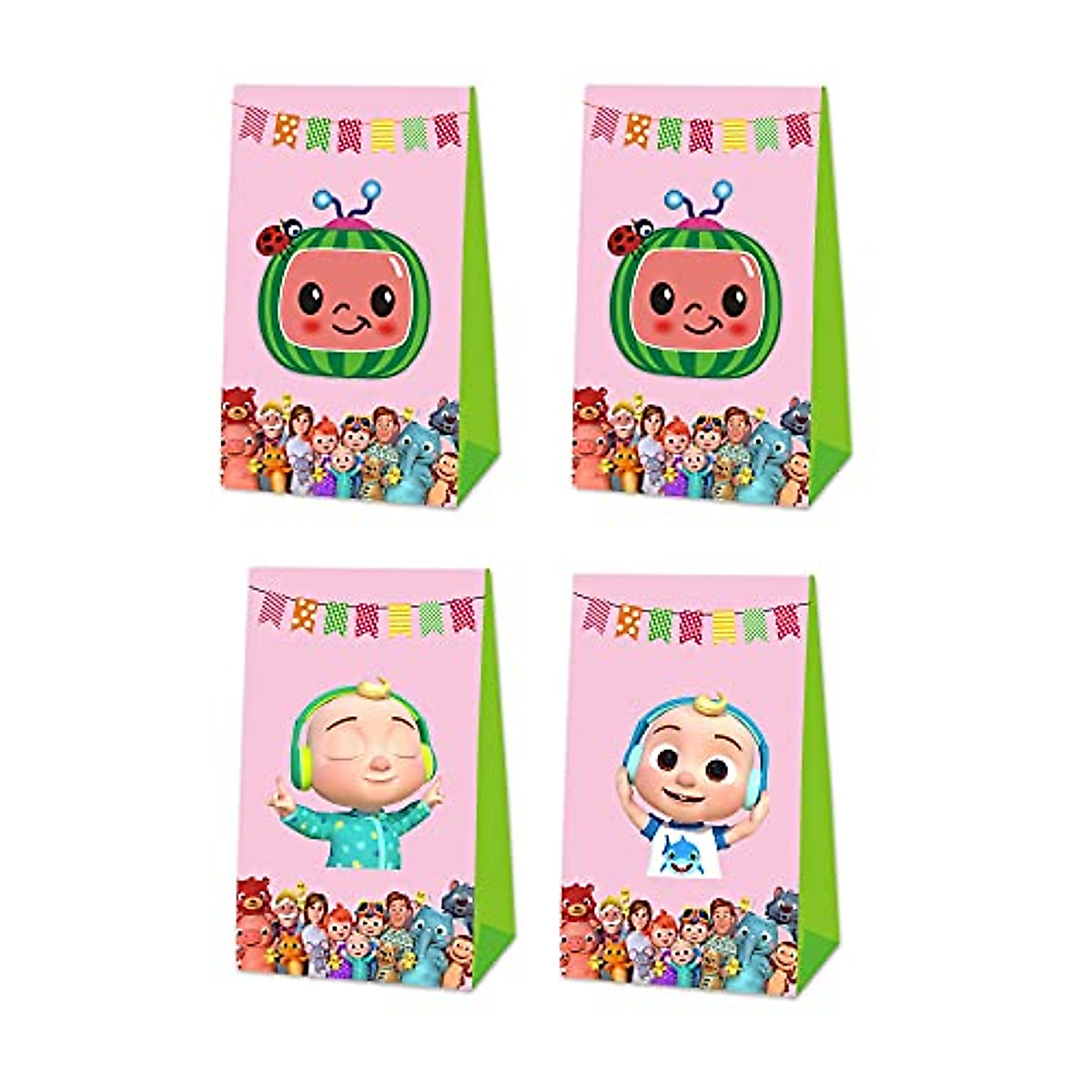 Click15 Gift 12pcs Favor Theme Birthday Party Snack Bags, Bags CandyTreat Bags, Supplies, Pink
