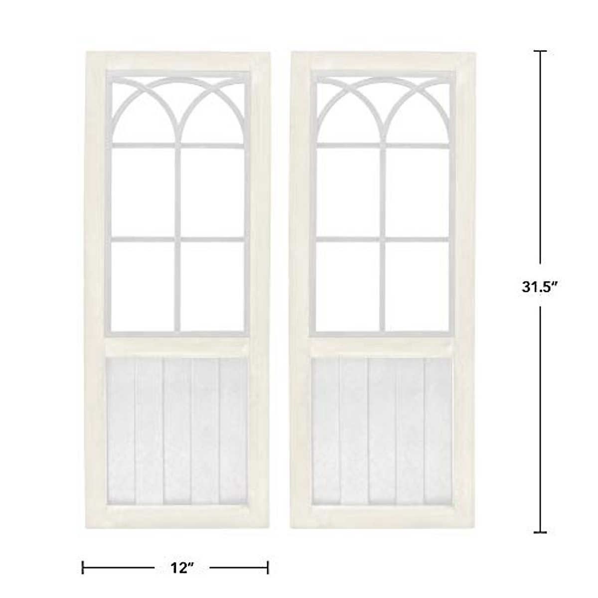 FirsTime & Co. Willow Farms Window Wall Plaque Set, 31.5" H x 12" W (Each), Brown, Silver, Metallic Gray