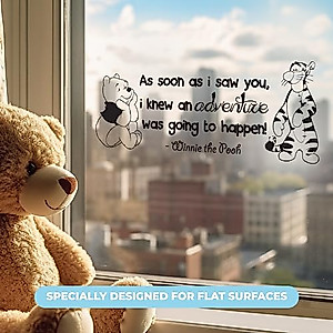 Winnie Pooh & Tigger - As Soon As I Saw You Quote Baby Room Wall Decal- Decal for Baby's Room (Wide 30" x 12" Height)