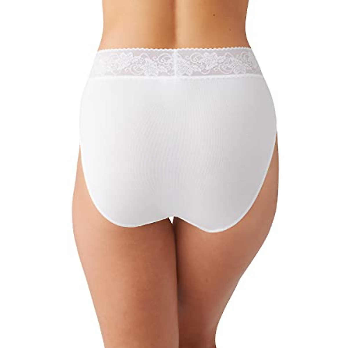 Wacoal Women's Comfort Touch Hi Cut Brief Panty, White, Medium