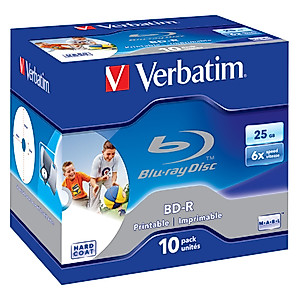 Verbatim 43713 25 GB 6X BD-R Inkjet JC (Pack of 10)