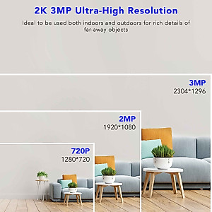 [Long Range, 10 Channel NVR] Wireless Security Dual Mode Camera System with 1TB Hard Drive, 8Pcs 1296p IP Security Surveillance Cameras Home Outdoor Alexa (8CH-A-2MP-168)