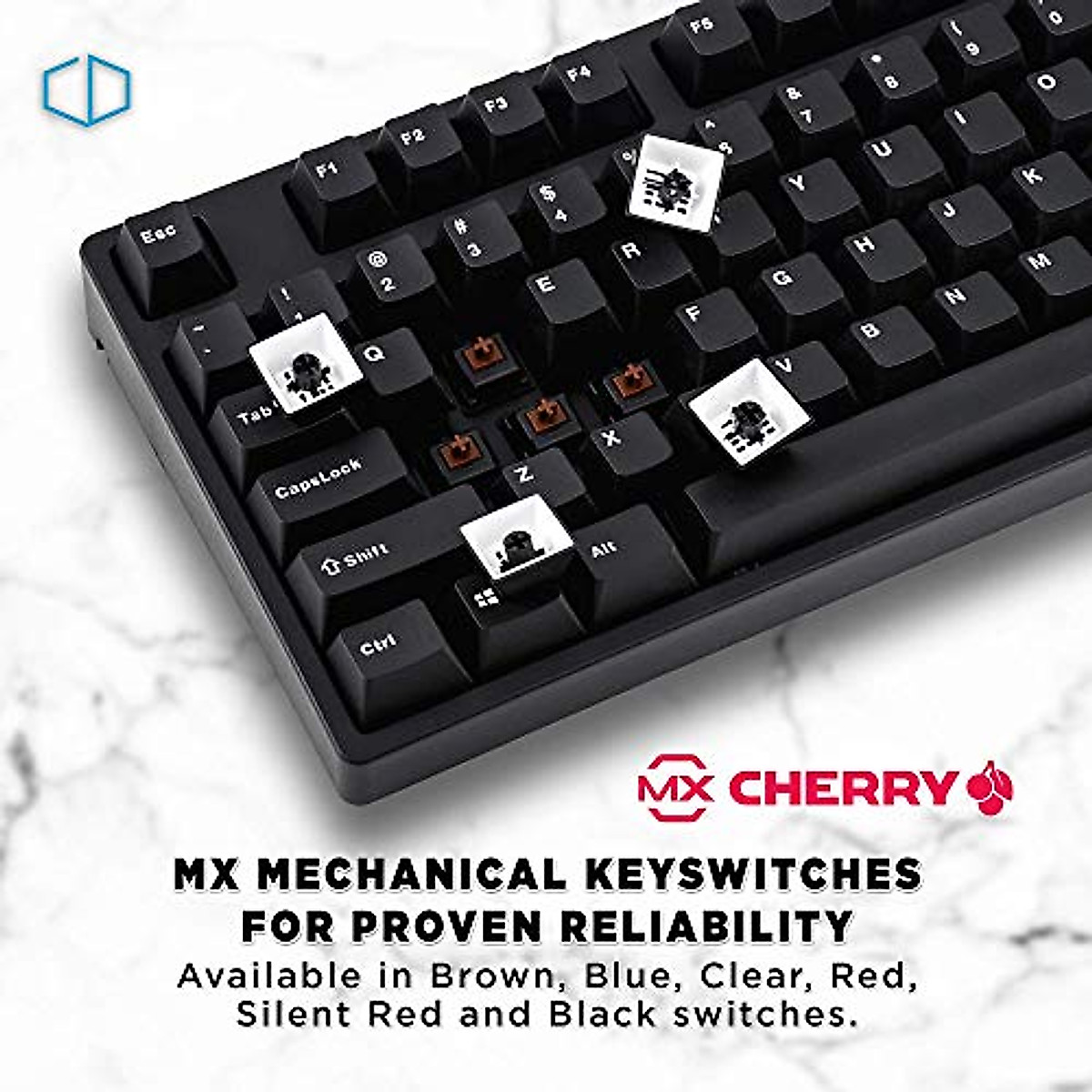 ikbc CD108 V2 Mechanical Keyboard, Cherry MX Silent Red Switch, Full Size with Mistel PBT Keycaps, Windows/Mac