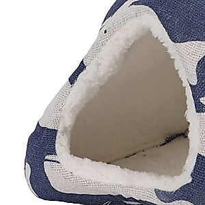 OKJHFD Guinea Printed Fish Pattern Pig Cave Cozy Hamster House Large Hideout Dwarf Rabbits Hedgehog Bearded Winter Hamster Cage Accessories(Small)