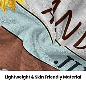 OSAM SPACE Bonus Daughter Gifts from Mom, Mothers Day Blanket Gifts for Bonus Daughter Sunflower Blankets, Stepdaughter Birthday Gifts from Stepmom, Graduation/Birthday for Her 60" x 50"