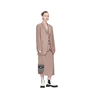 JW PEI FEI Chain Phone Case Women Mini Leather Phone Crossbody Bags (Brown)