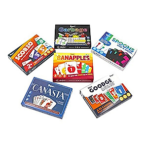 Regal Games Mega Card Family Game Pack with Canasta, Spoons and a Spork, Garbage, ScorZo, The Goodge Rules, and Banapples Decks